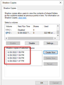 Windows Fileserver Shadow Copy / Versioning | Disabling the Restore button - Random IT-Blog