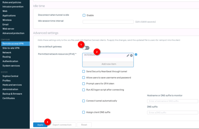 Sophos Firewall SSL VPN / IPSec VPN configuration (Part 2) - Random IT-Blog