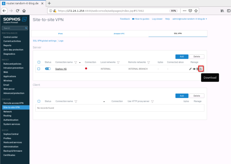 Sophos Firewall SSL VPN / IPSec VPN configuration (Part 2) - Random IT-Blog