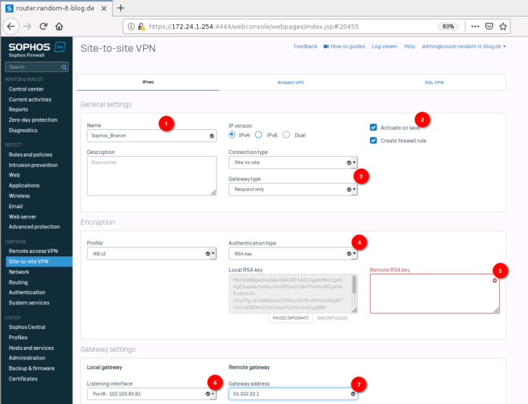 Sophos Firewall SSL VPN / IPSec VPN configuration (Part 2) - Random IT-Blog